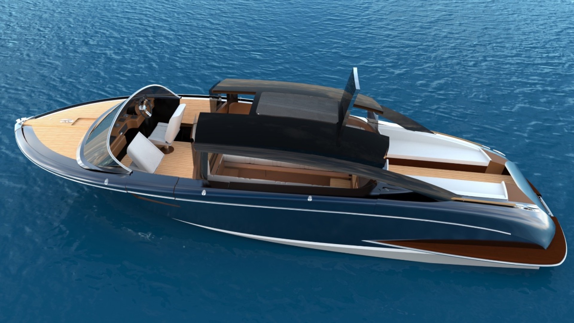 Pressmare | Wooden Boats 8.3m Limo Blue, the dolce vita is super ...